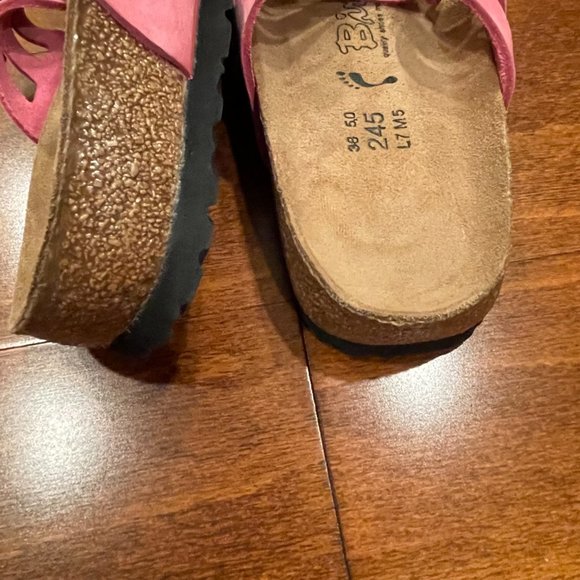Birkenstock | Shoes | Nwt Birkenstock Pink Birkis Sandals Size 738 ...